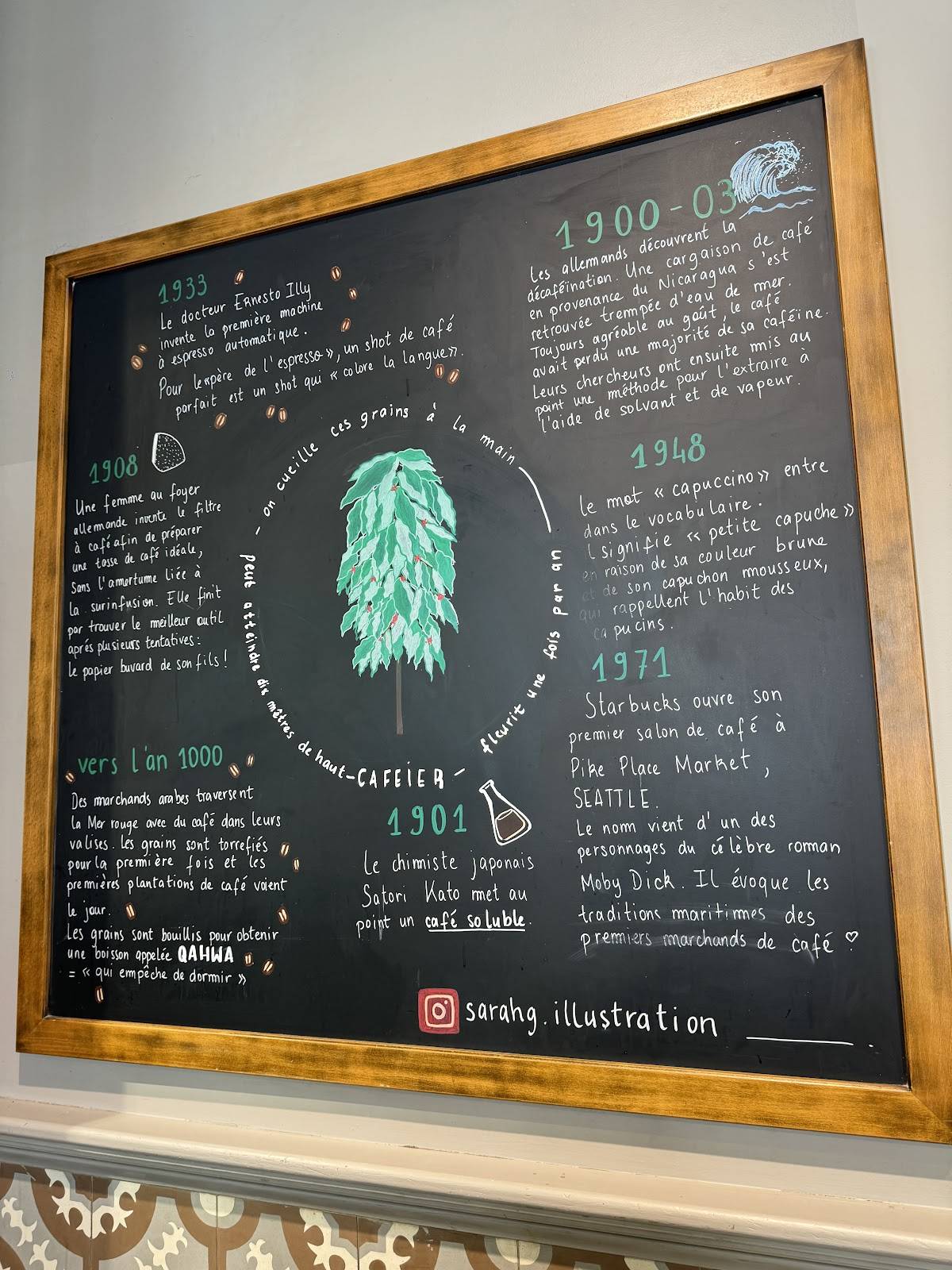 Menu at Starbucks cafe, Marseille, 17 Rue de la République