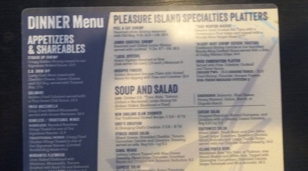 Menu at Stoked Restaurant, Carolina Beach