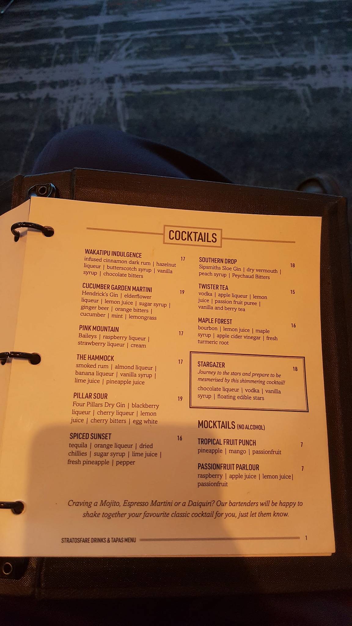 Menu at Stratosfare Restaurant & Bar, Queenstown, Skyline Queenstown 53 ...