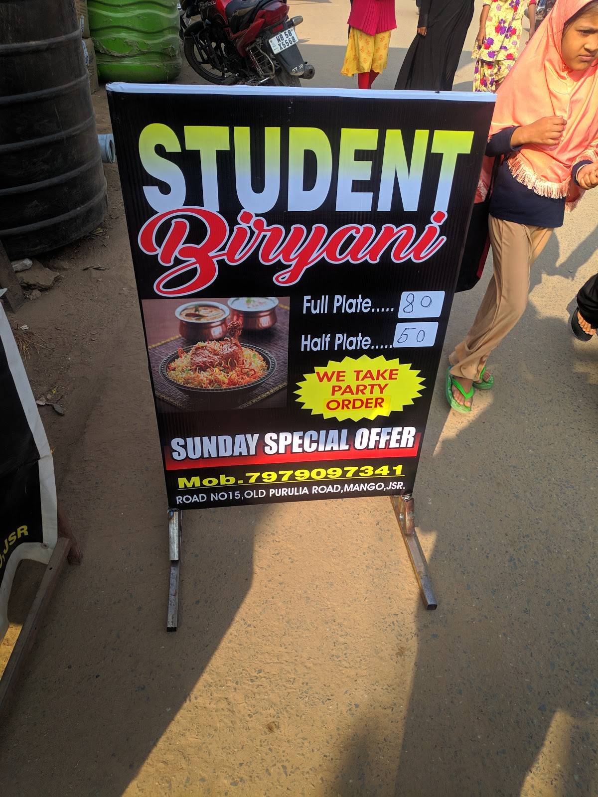 Menu at Student Biryani, Jamshedpur
