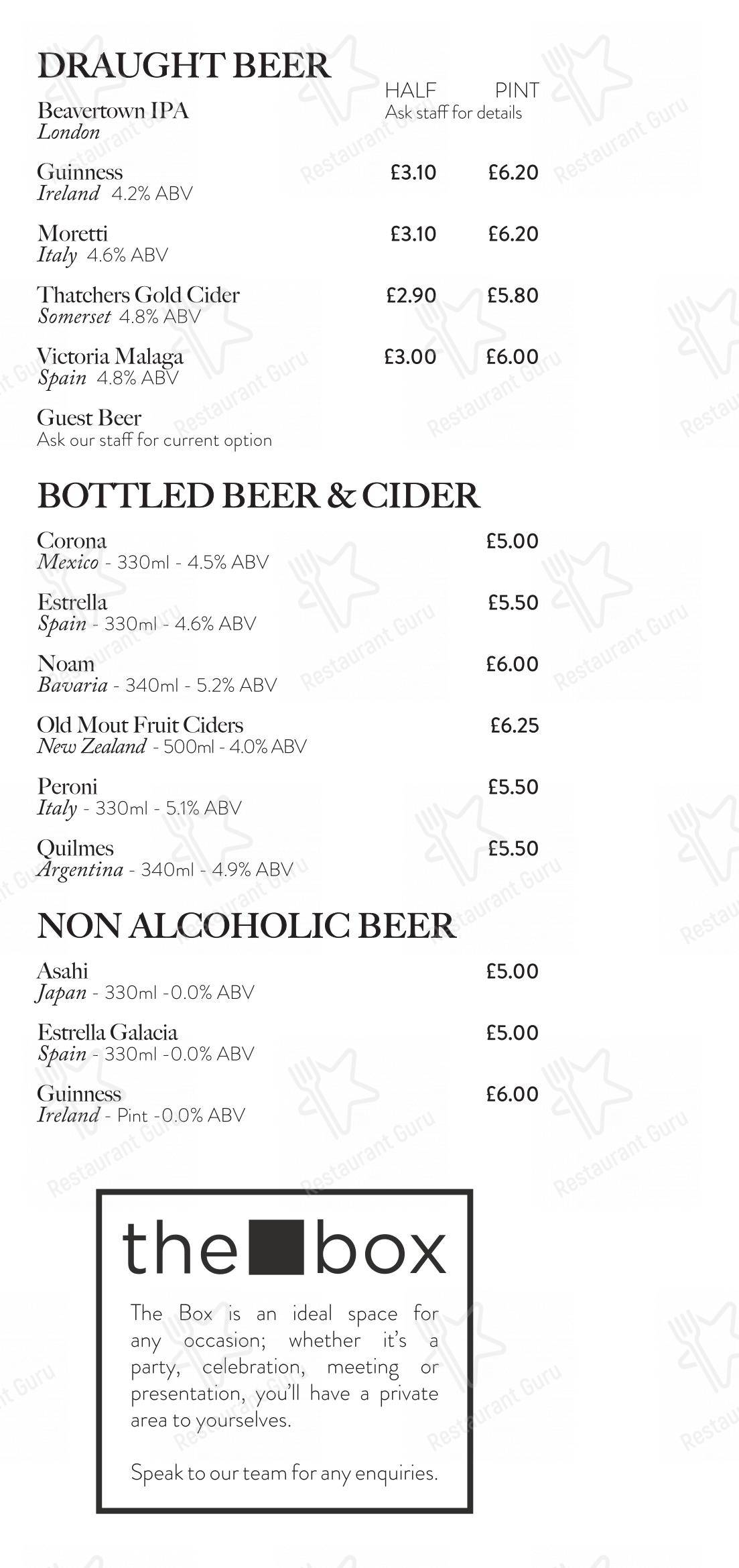 Menu at Suburban Green restaurant, Wilmslow