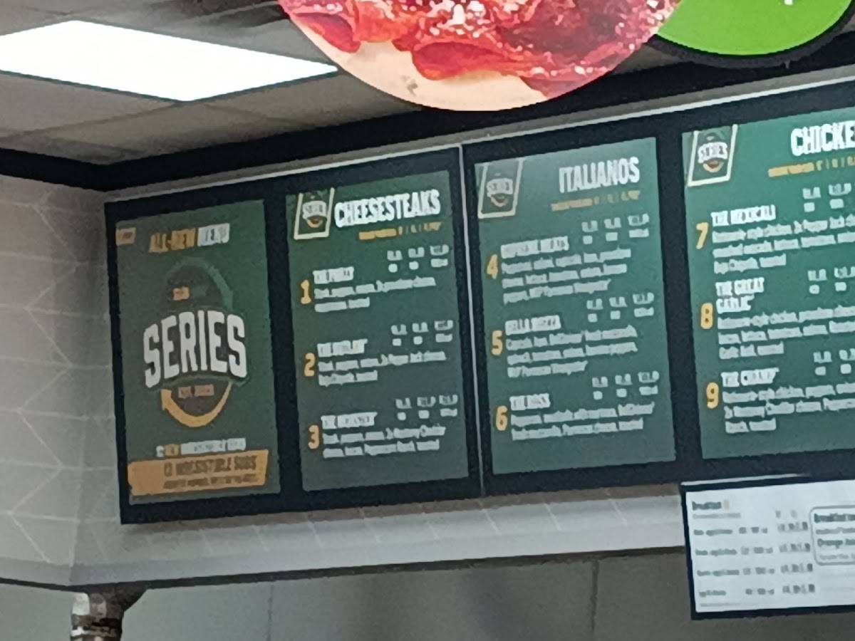Menu at Subway fast food, Houston, Westview Dr