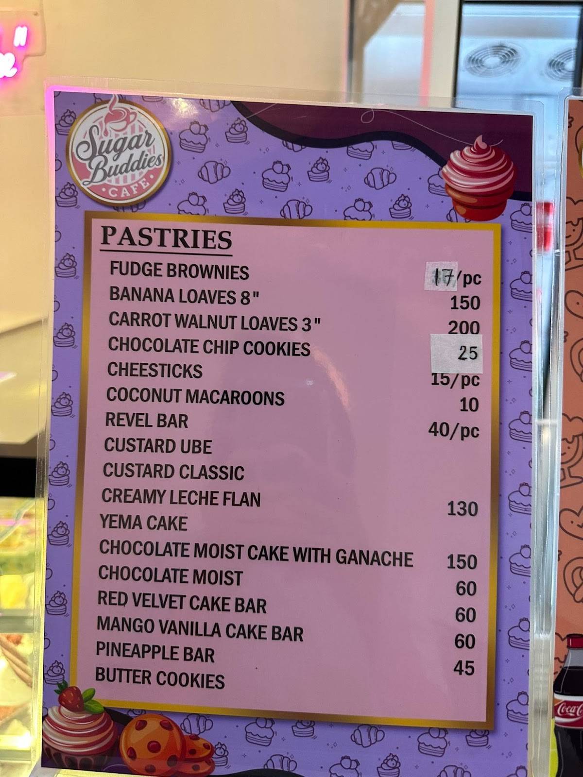 Menu at Sugar Buddies, Lapu-Lapu City