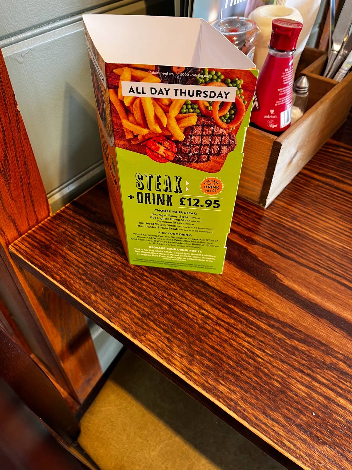 Menu at Sugar Mill restaurant, Bourne