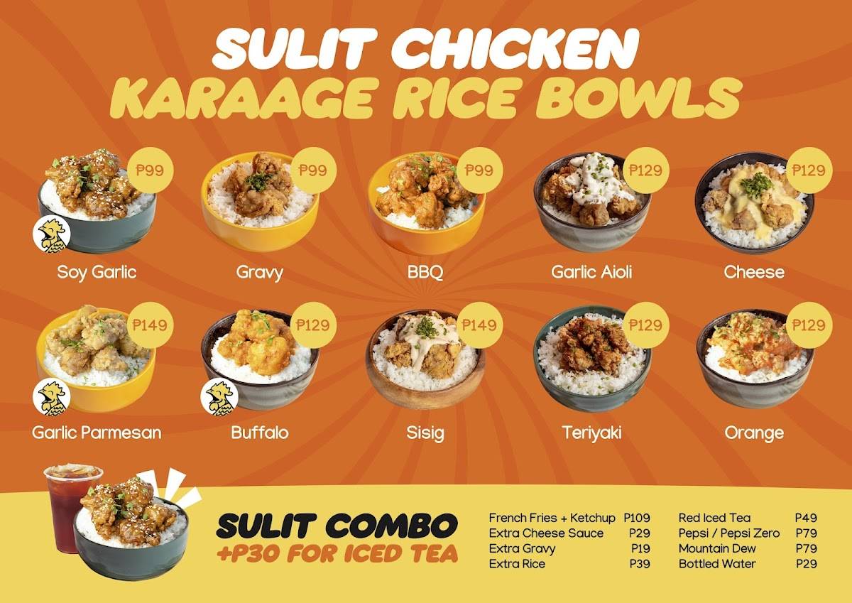 Menu at Sulit Chicken - Ayala Malls Fairview Terraces restaurant ...
