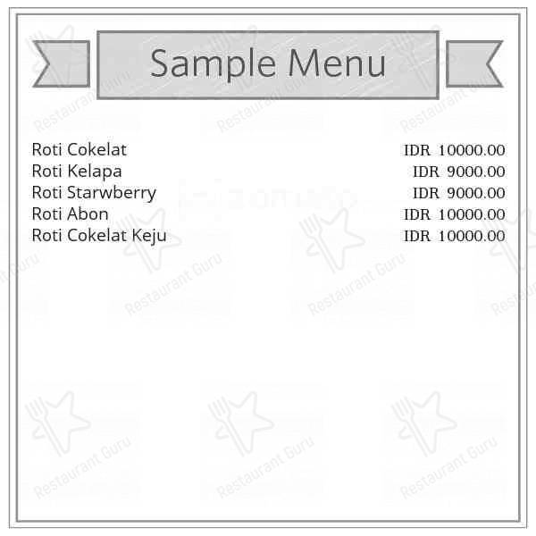 Menu at Sun Marie Toko, North Jakarta, Jl Muara Karang Bl Z-4 Selatan ...