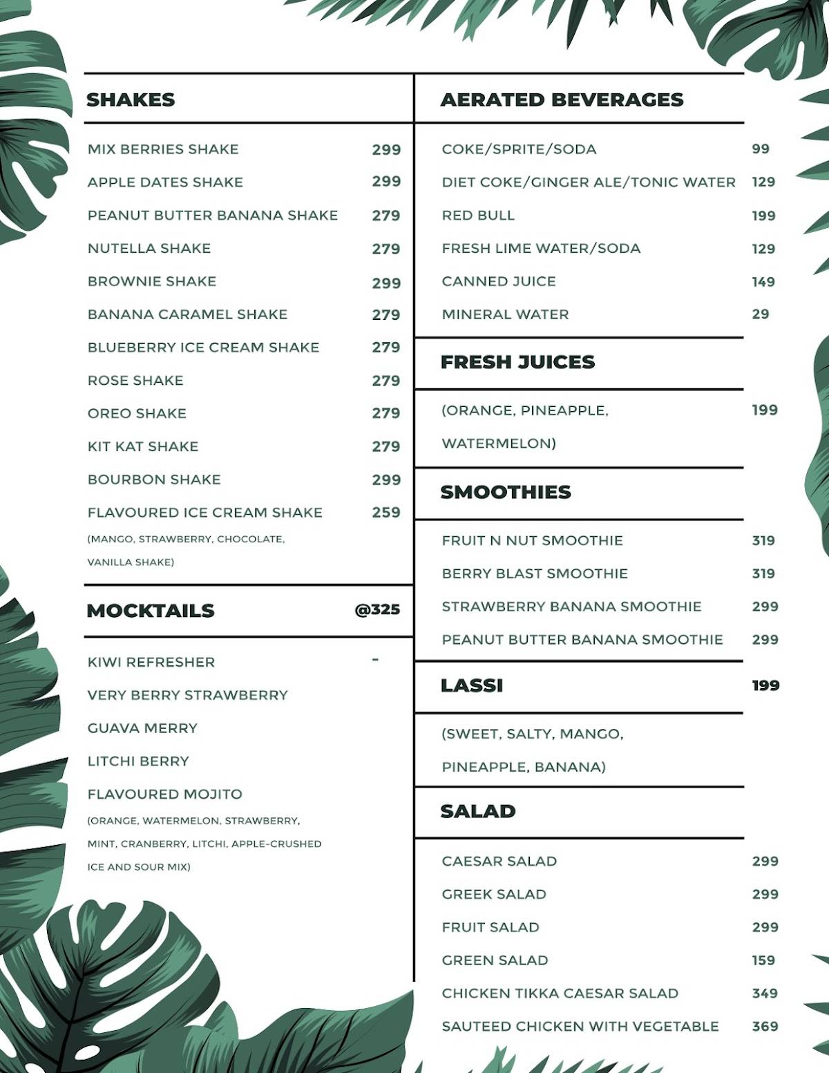Menu at Sun N Moon Cafe & Restaurant, Udaipur