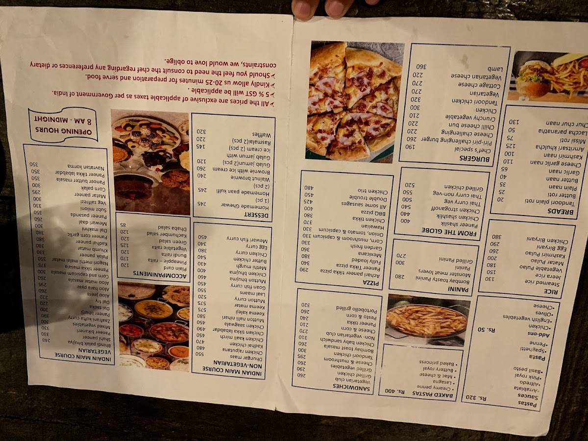 Menu at Sun N Moon Cafe & Restaurant, Udaipur
