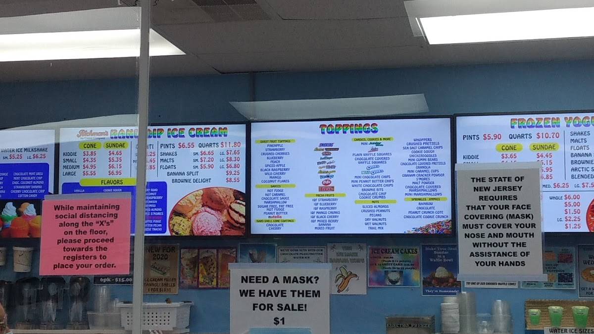 Menu at Sundaze desserts, Ventnor City