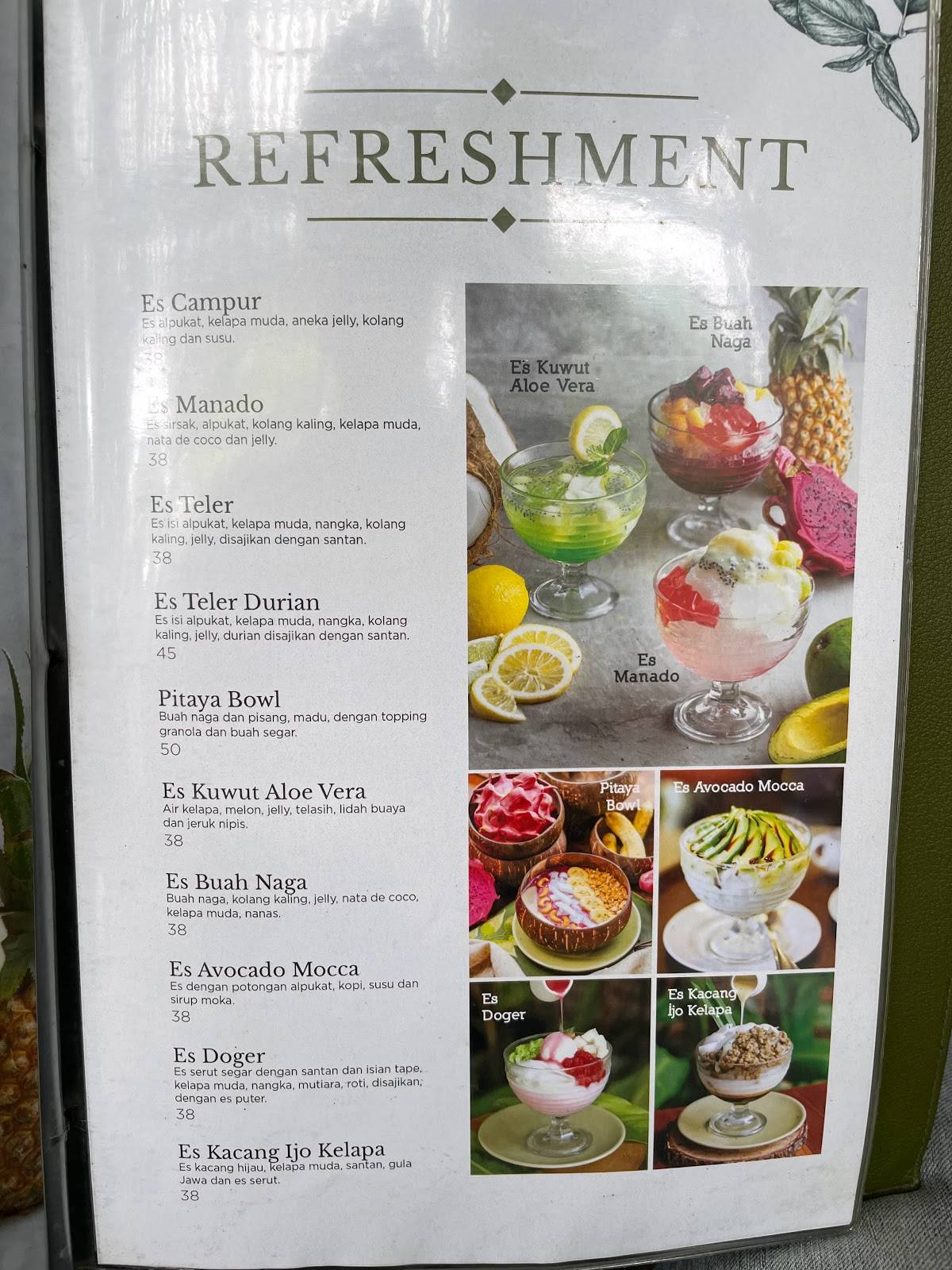 Menu at Botanika - Kertajaya Indah restaurant, Surabaya