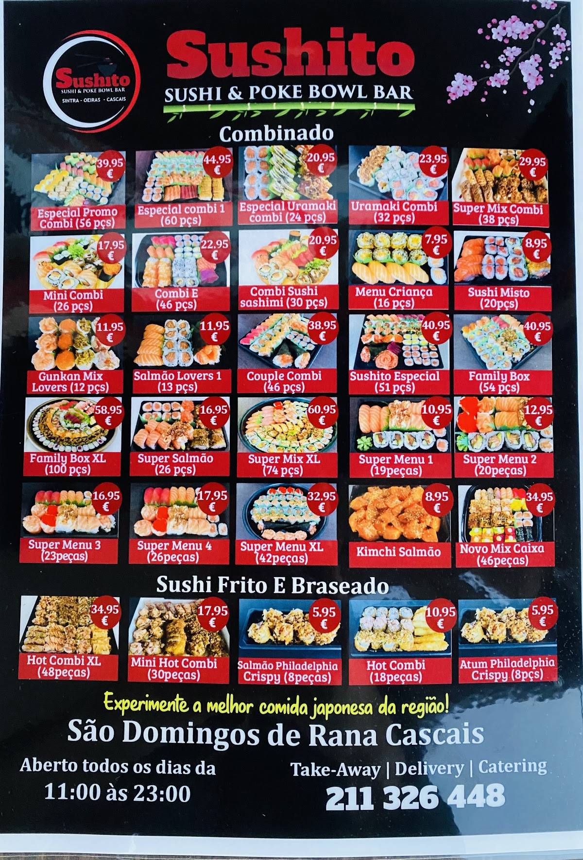 Carta de Sushito Sushi & Poké Bowl Bar (São Domingos de Rana), São ...