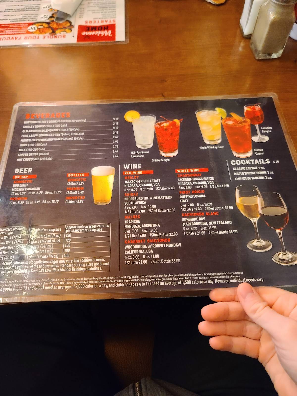 Menu at Swiss Chalet restaurant, Peterborough, 933 Lansdowne St W