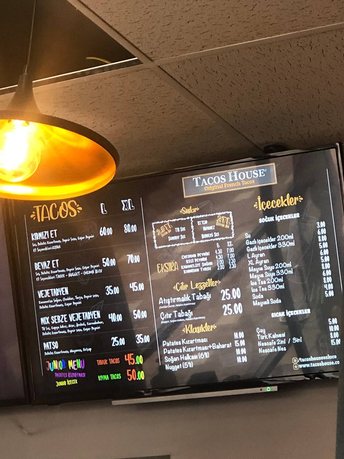 Menu at TACOS HOUSE, Bursa, Altınşehir mah Muammer Aksoy Cd Akyapı sitesi