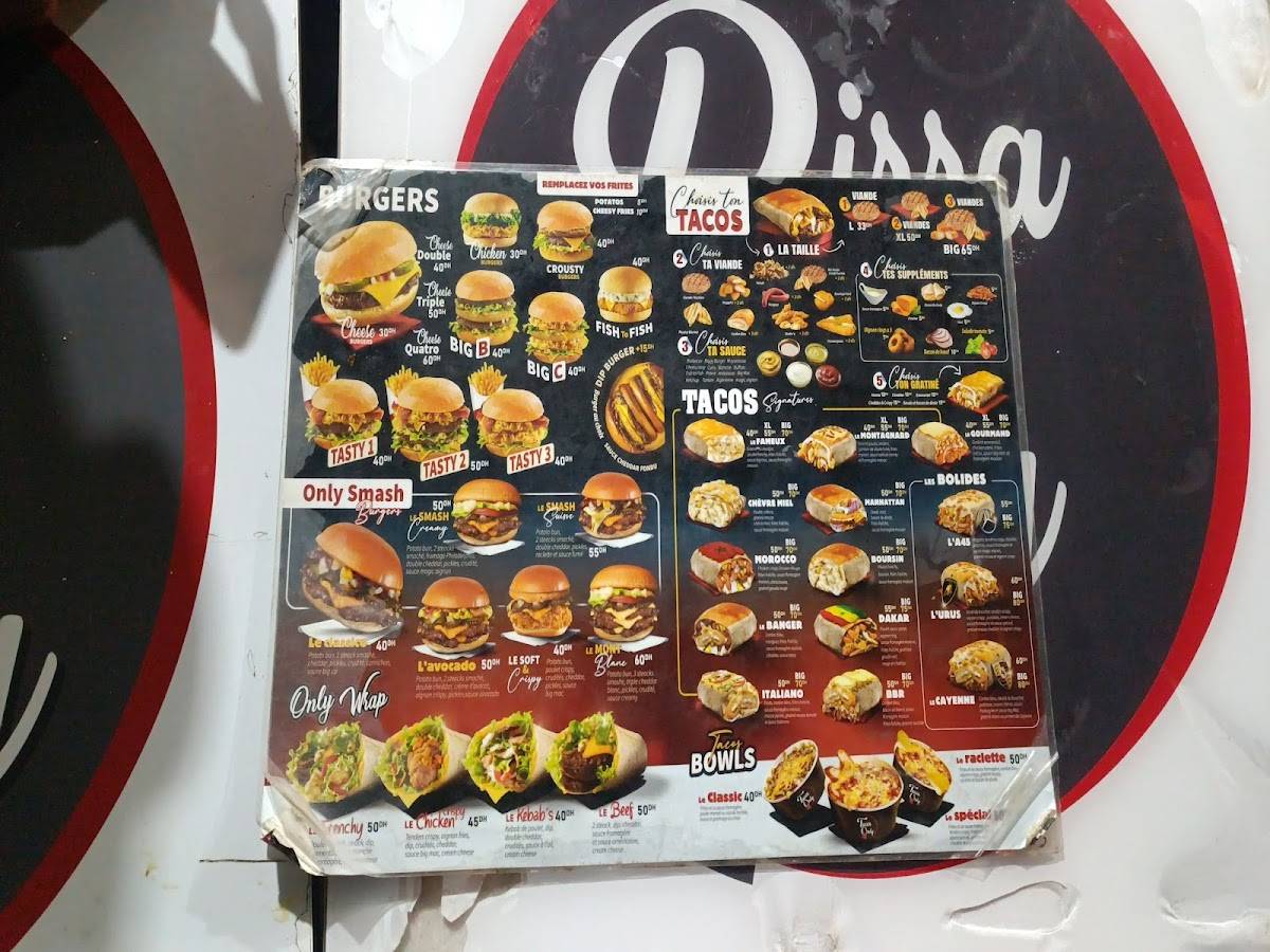 Menu at TACOS ONLY restaurant, Mohammedia, n°2