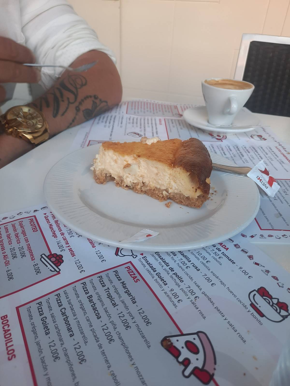 Carta del restaurante Taberna Goieta, Munguía