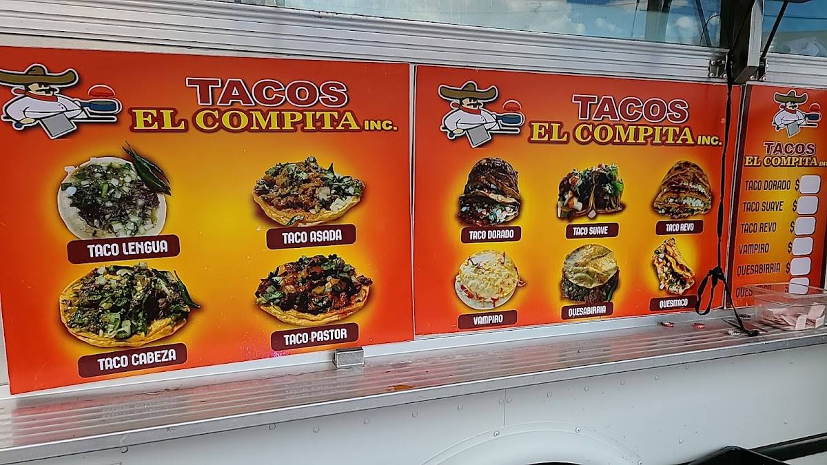 Menu at Tacos El Compita INC. restaurant, Los Angeles, Hooper Ave.