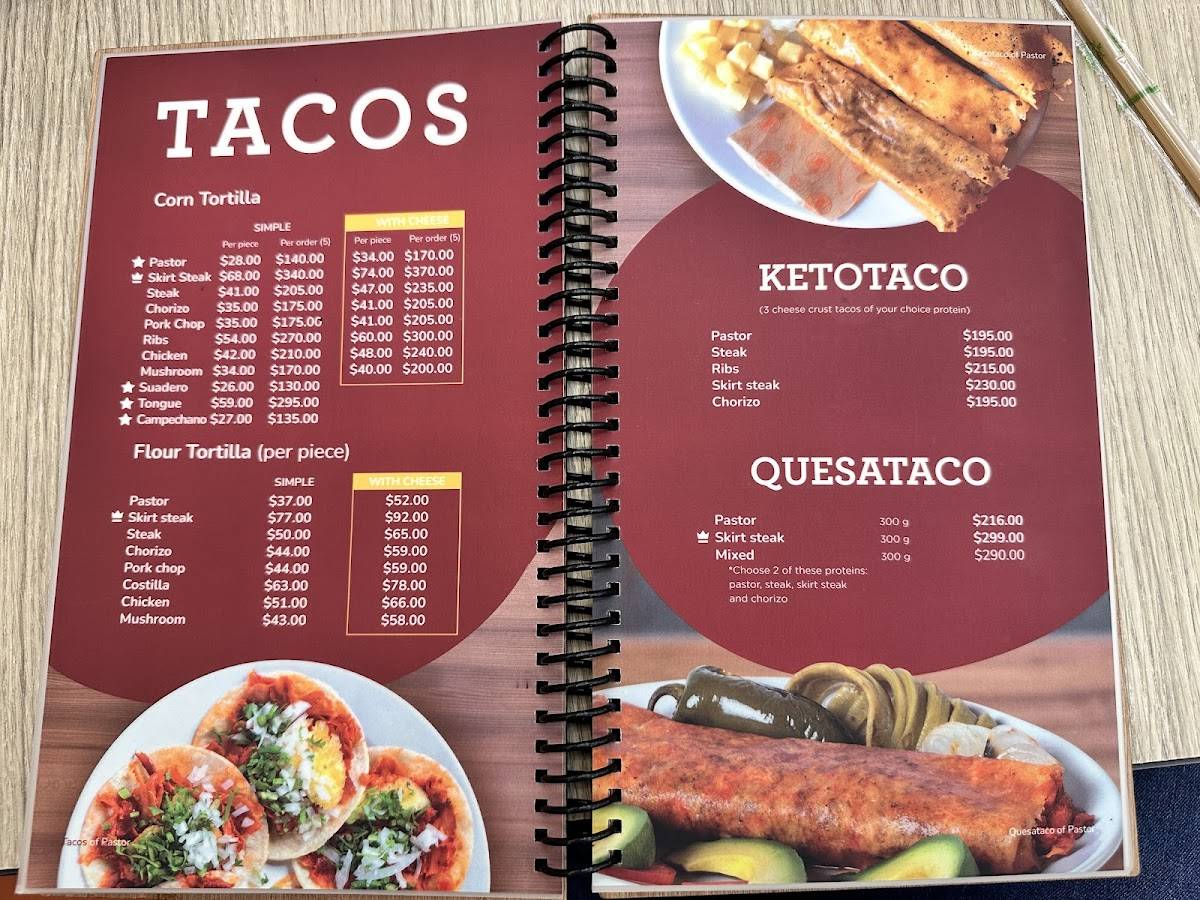 Carta del restaurante Tacos Los Tarascos Plaza Fiesta San Agustin ...