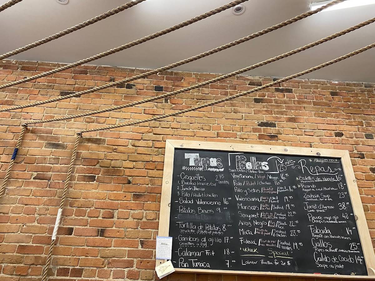 Menu at Tacos Nation restaurant, Montréal, St Laurent Blvd
