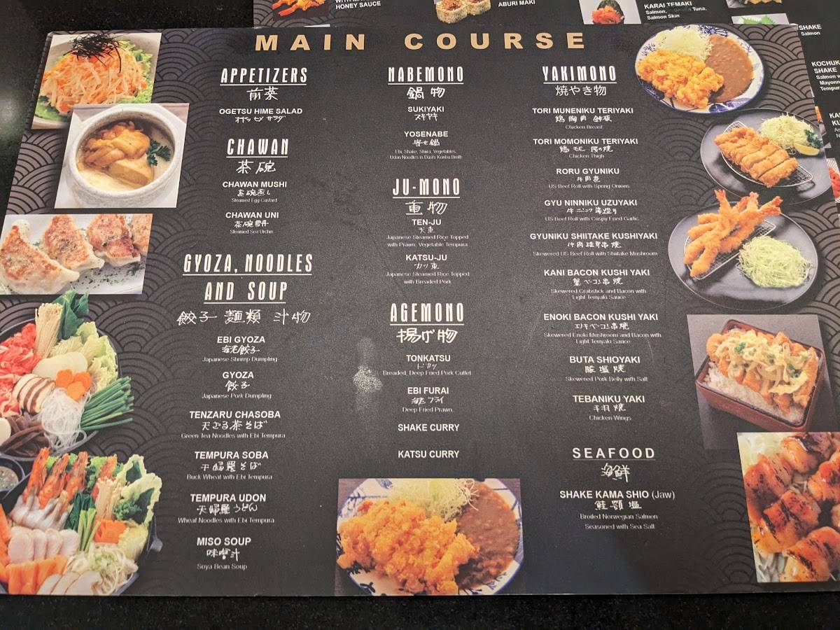 Menu at Ogetsu Hime restaurant, Taguig, Sm Aura Premier
