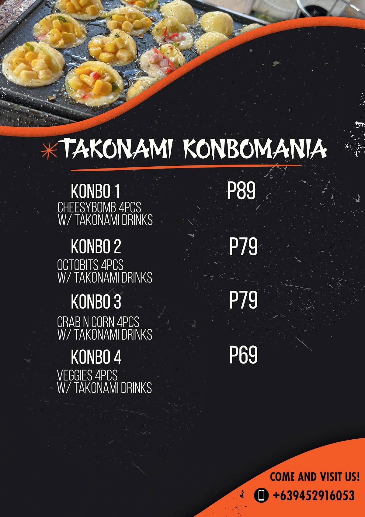 Menu at TakoNami pub & bar, Pagadian City