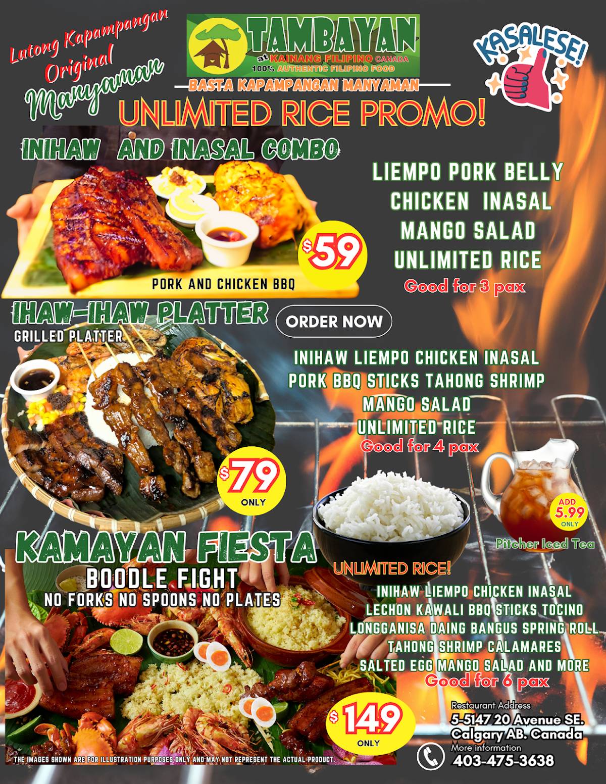 Menu at Tambayan at Kainang Filipino Restaurant Calgary, Calgary, 20 Ave SE