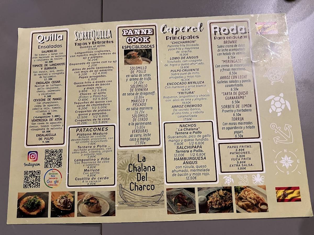 Menu at Tasca La Raspa pub & bar, Arrecife, Av. César Manrique