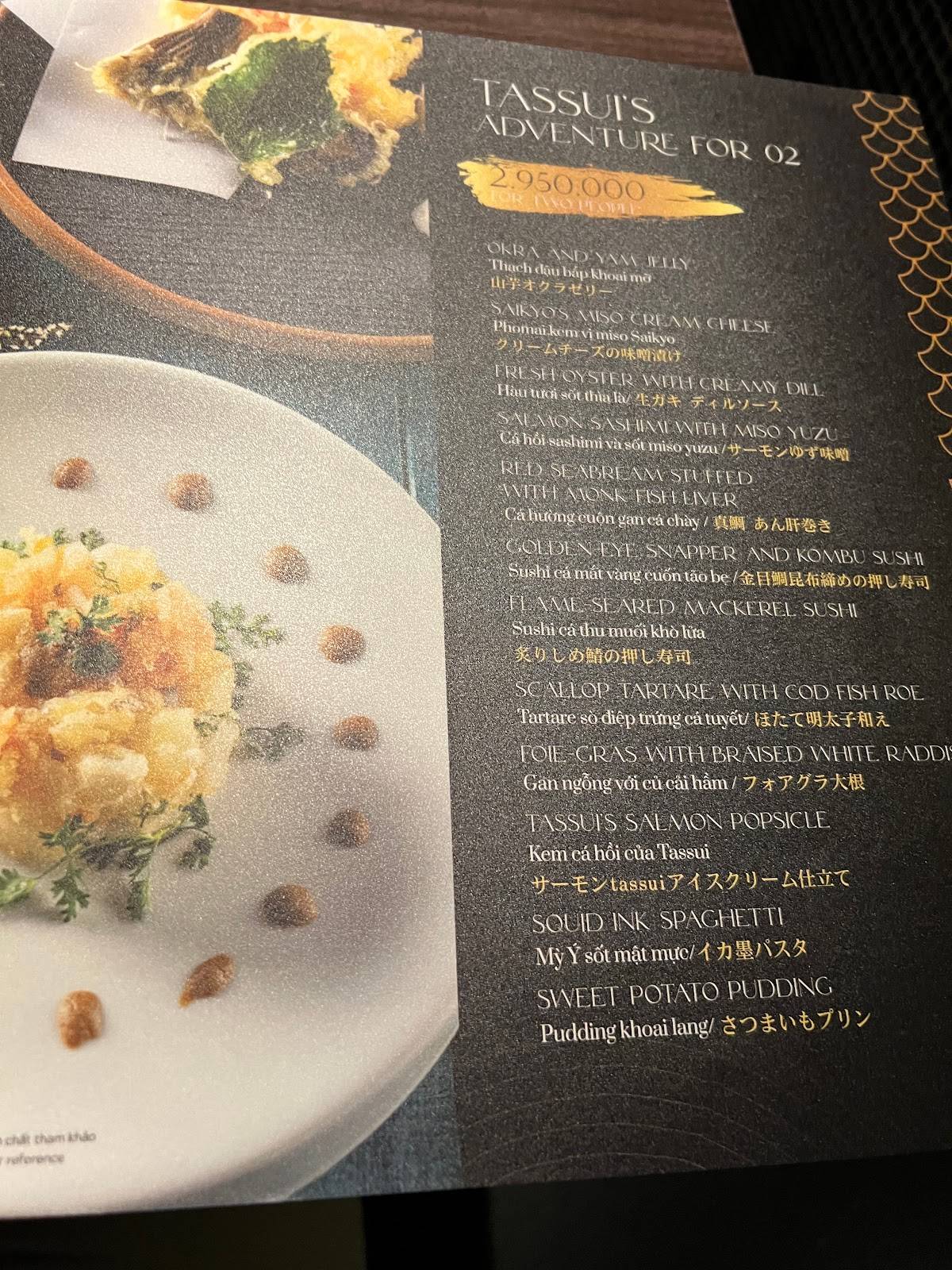 Menu at COBY Dining & Lounge restaurant, Ho Chi Minh City