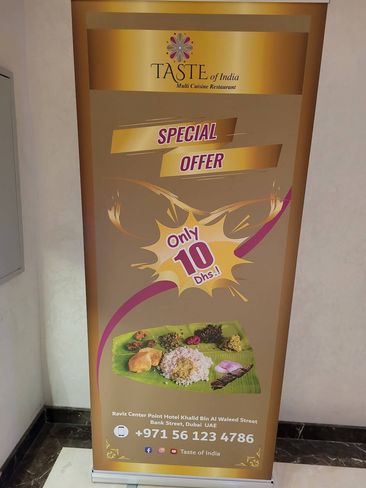 Menu at Taste of India By Raviz restaurant, UAE