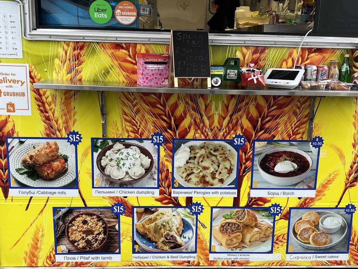 Menu at Taste of Ukrainian kitchen restaurant, Gresham