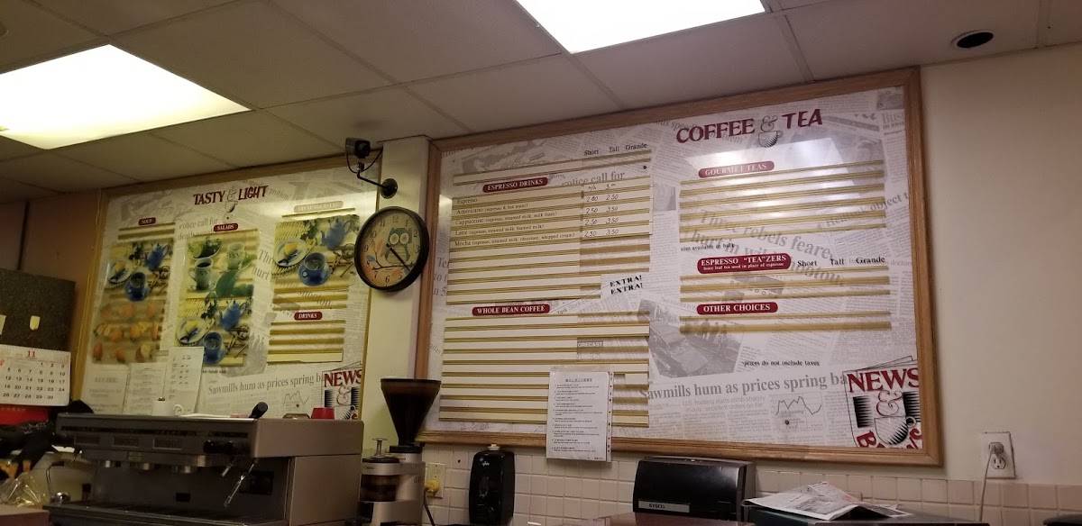 Menu at Tasters Bakery, Surrey