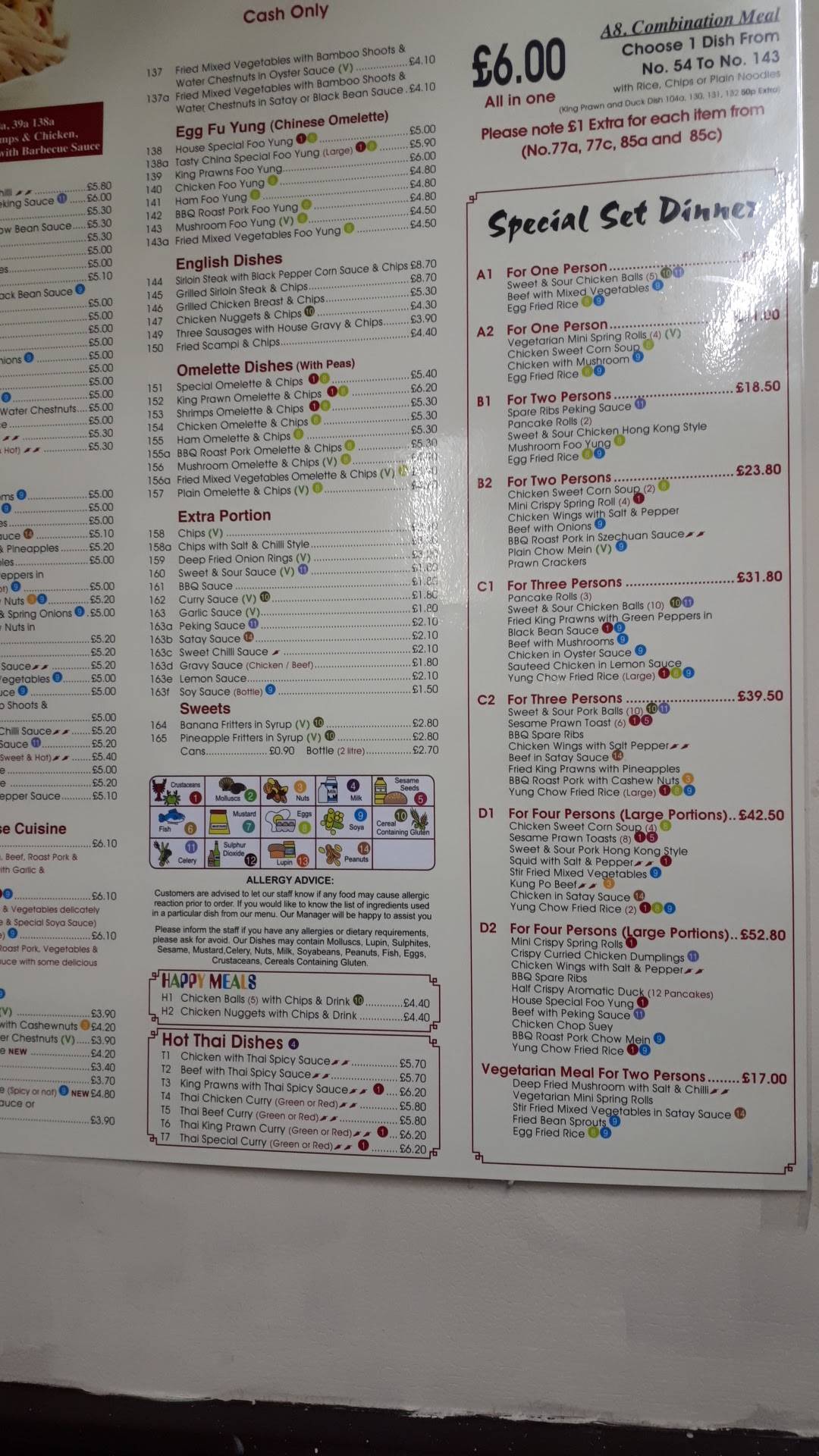 Menu at bei jing, Great Yarmouth