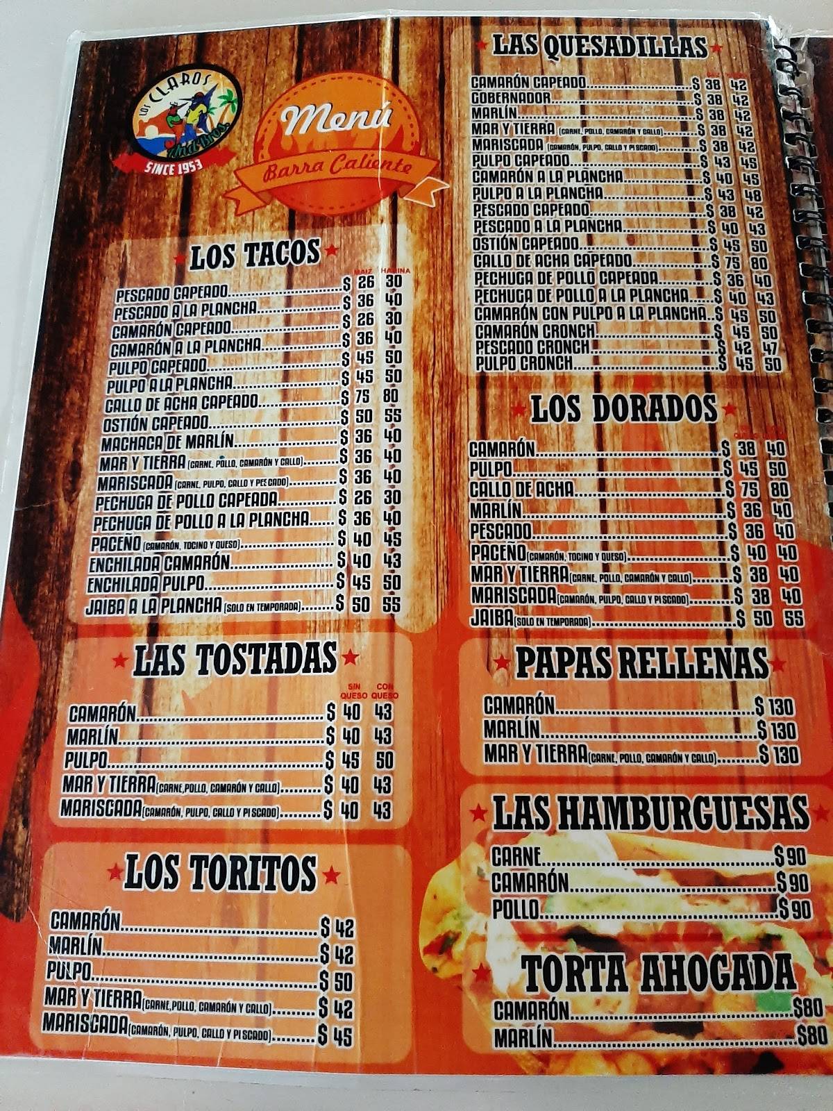 Carta del restaurante Tacos Tatani 3 Ríos, Culiacán Rosales