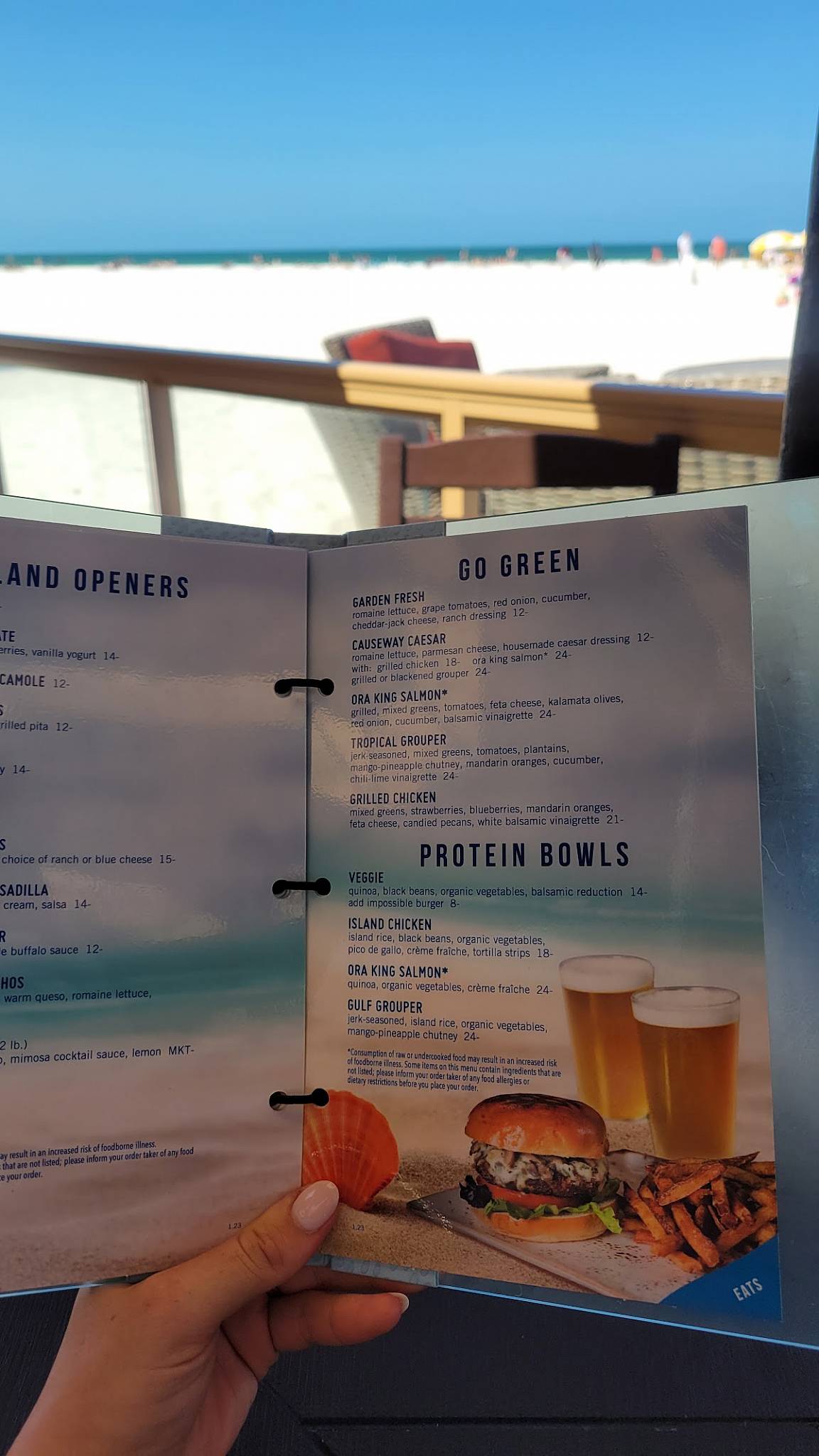 Menu at Tate Island Grill restaurant, Clearwater, 500 Mandalay Ave