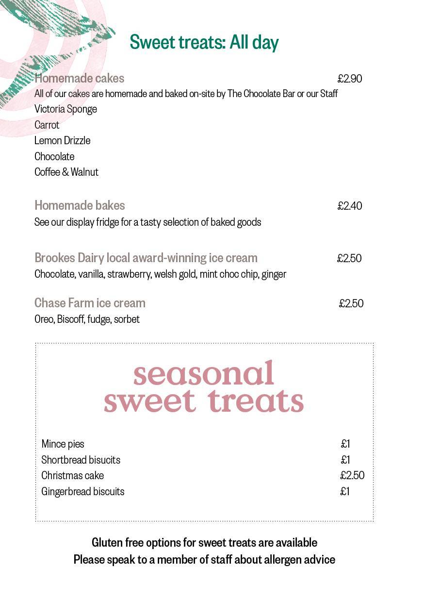 Menu at Taurus Crafts restaurant, Lydney