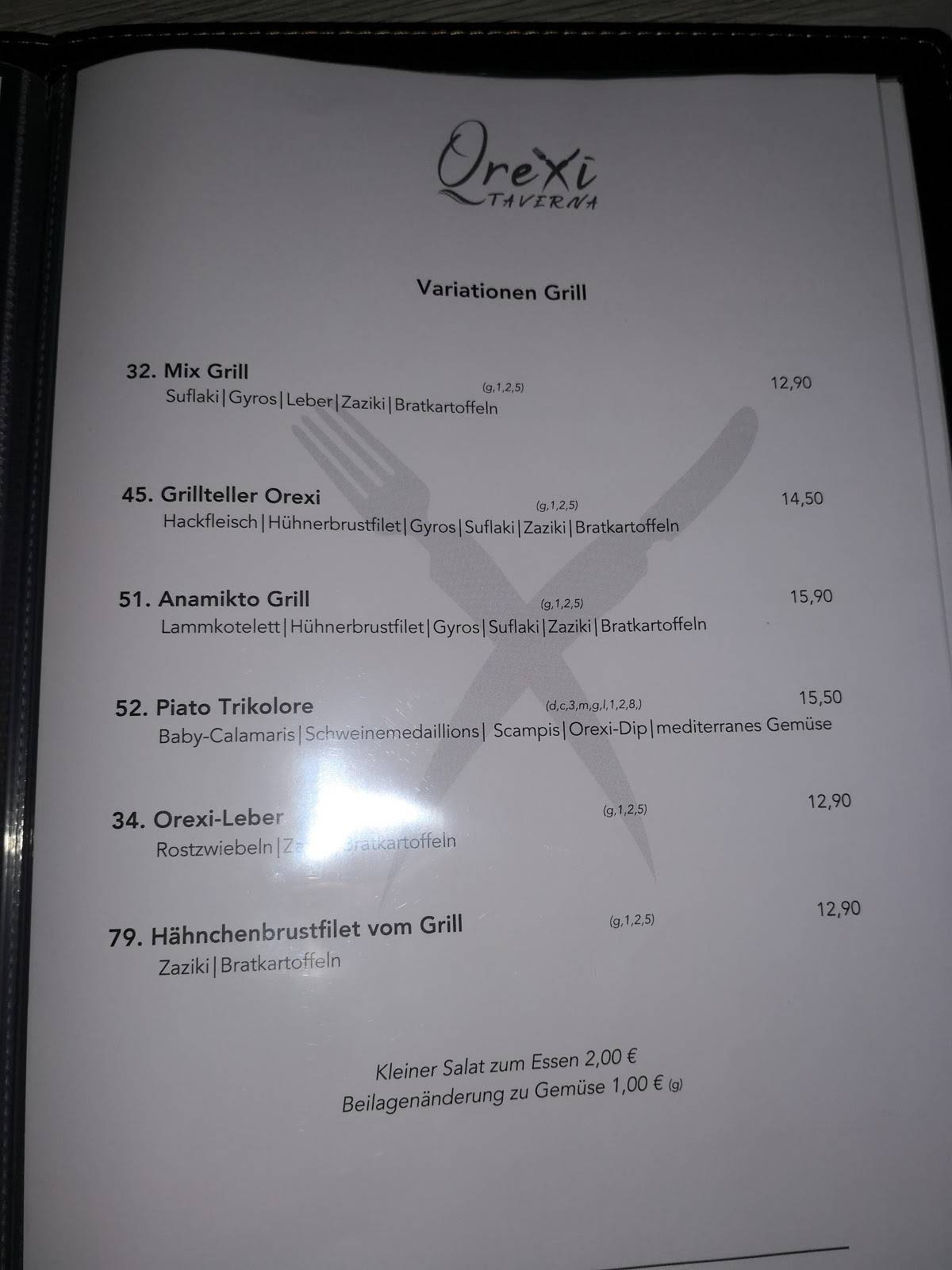 Speisekarte von OreXi Taverna restaurant, München