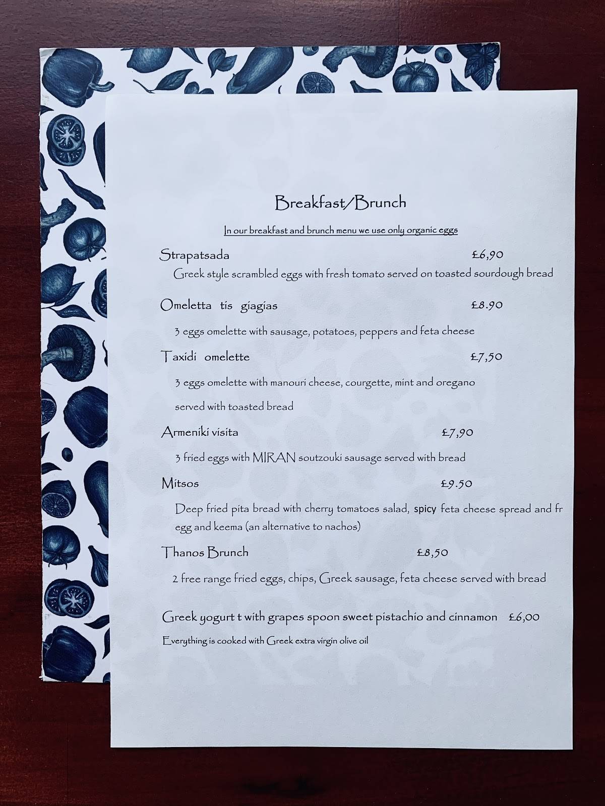 Menu at Mitsos - Serial Griller restaurant, Edinburgh