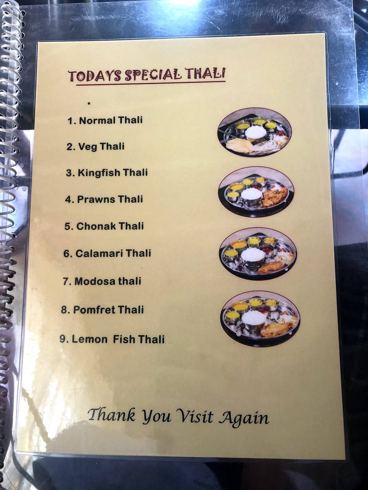 Menu at Teja Sea food Restaurant, Anjuna