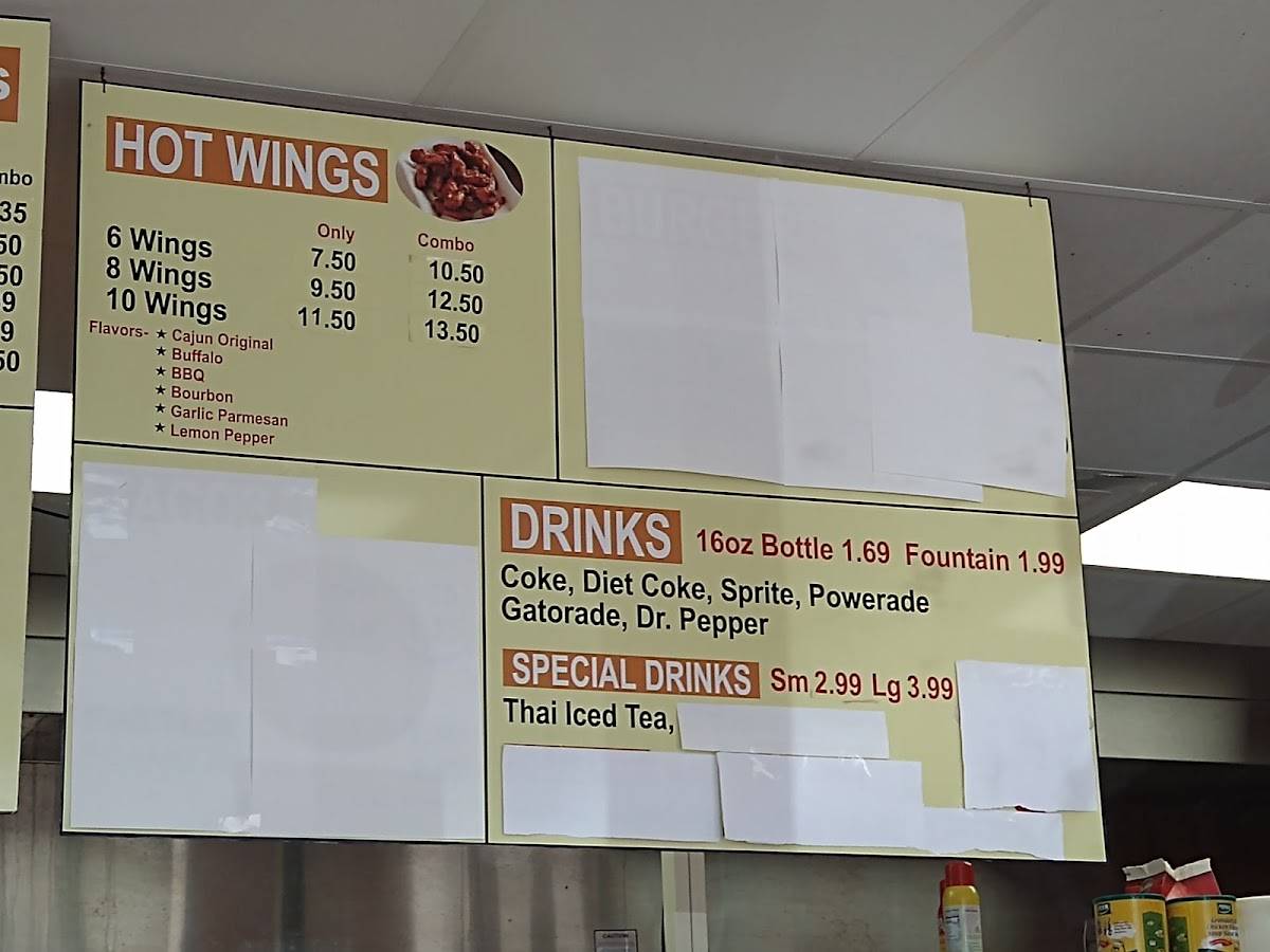 Menu at Texas Famous Fried Chicken restaurant, Tyler, S Vine Ave