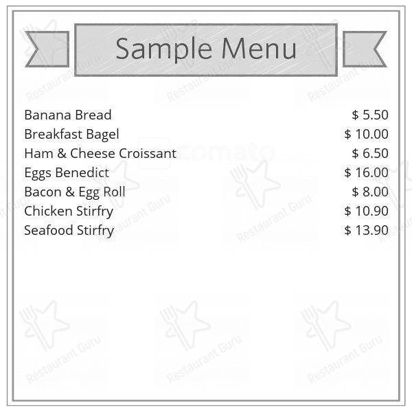 Menu at Thaiger cafe&restaurant, Labrador