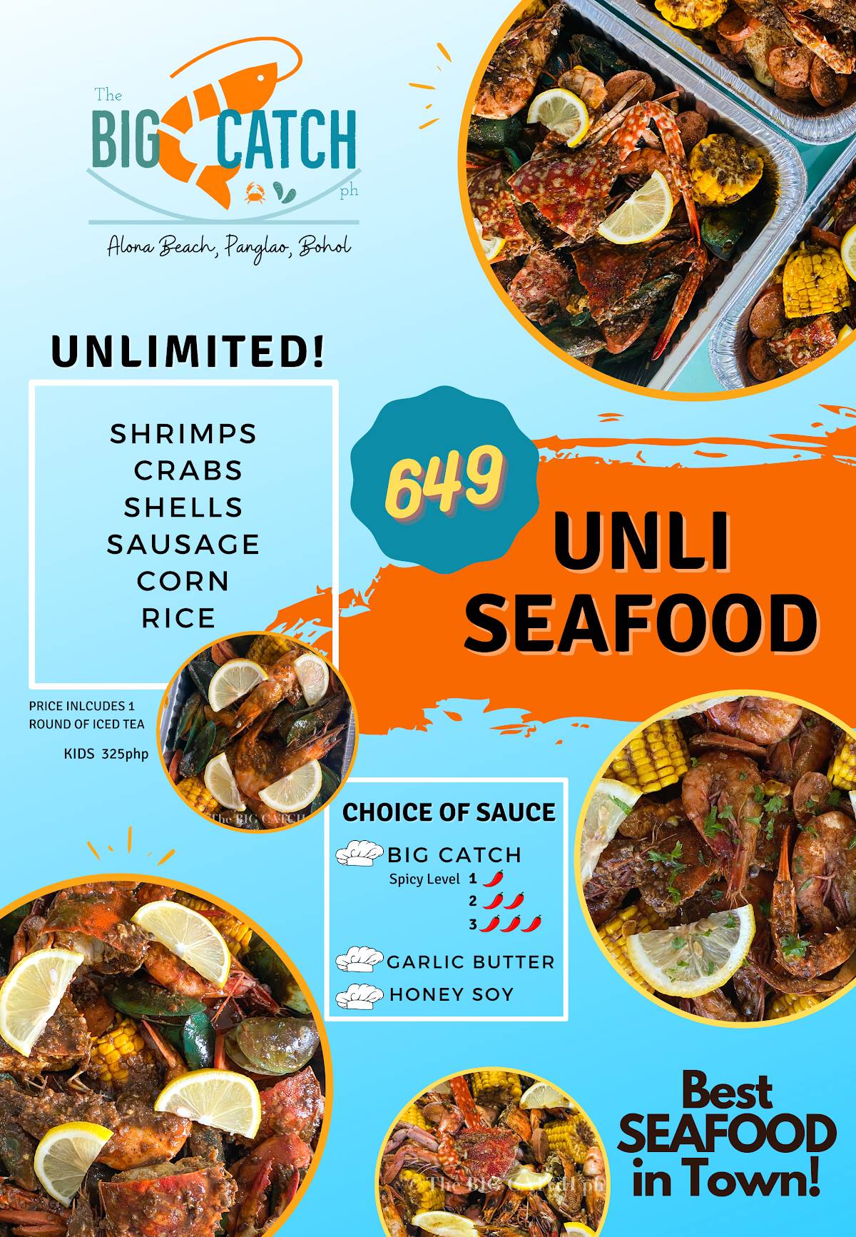 Menu at The BIG CATCH ph restaurant, Panglao