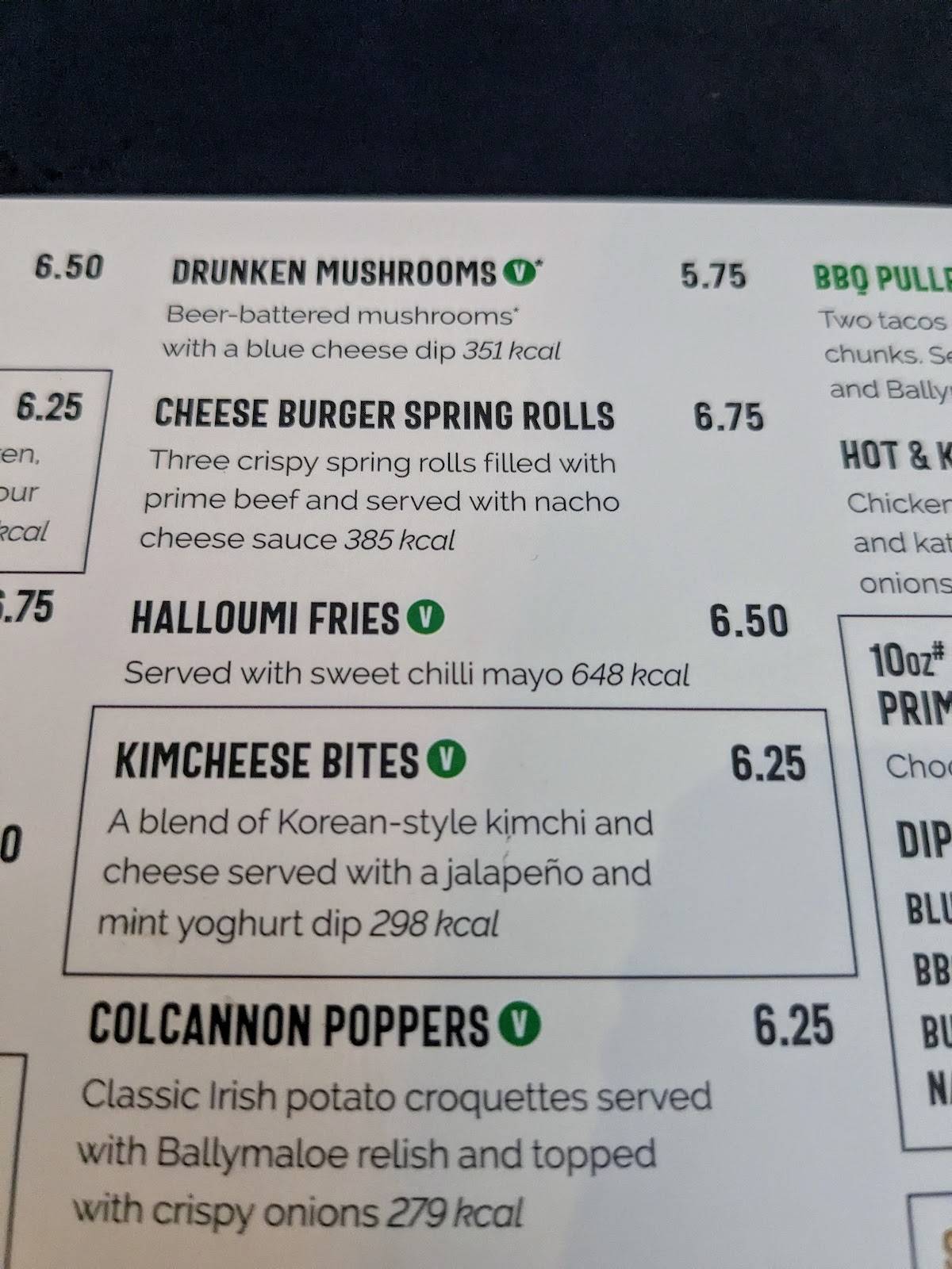 Menu at The Bank pub & bar, Plymouth