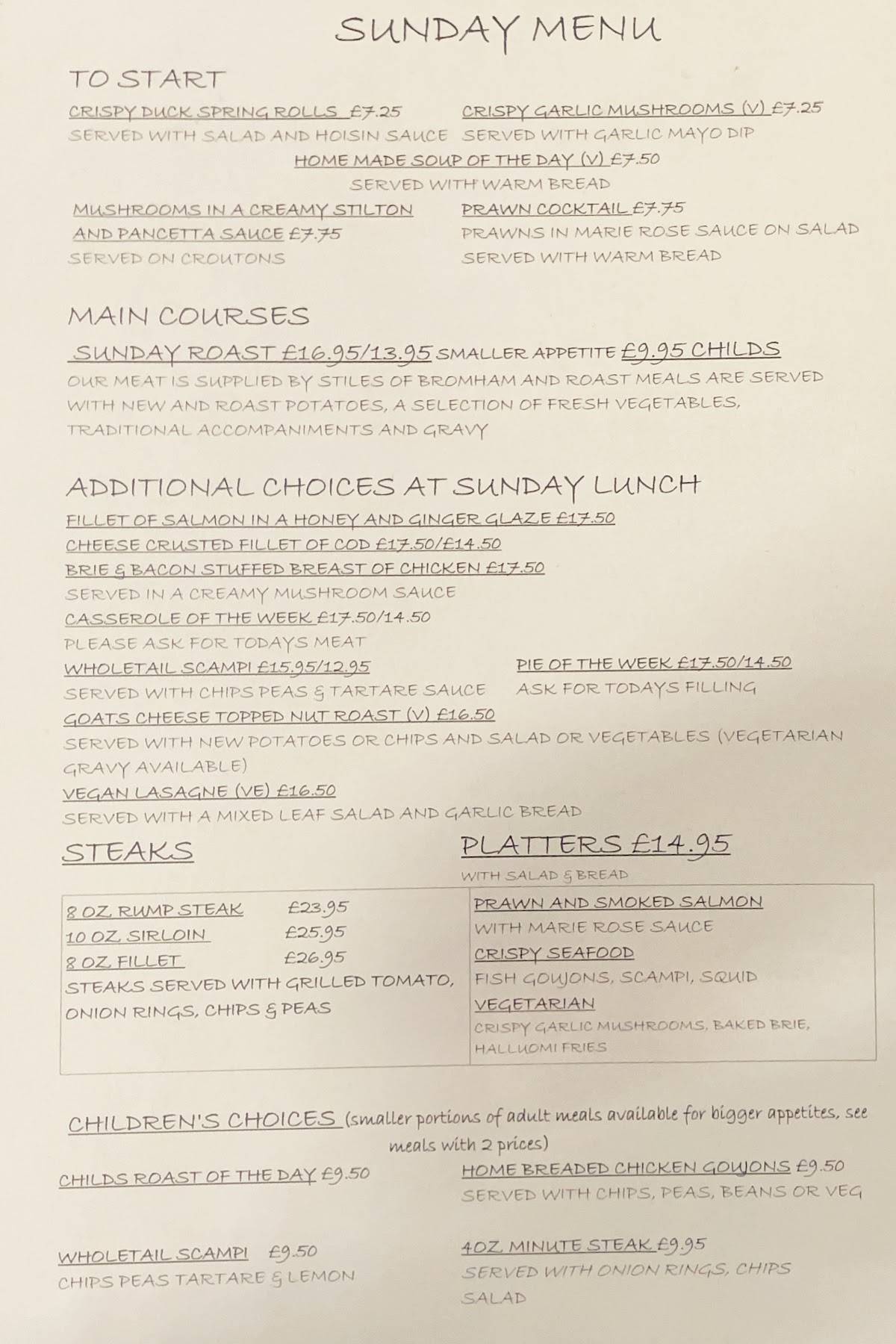 Menu at The Bell Inn pub & bar, Lacock, Bowden Hill