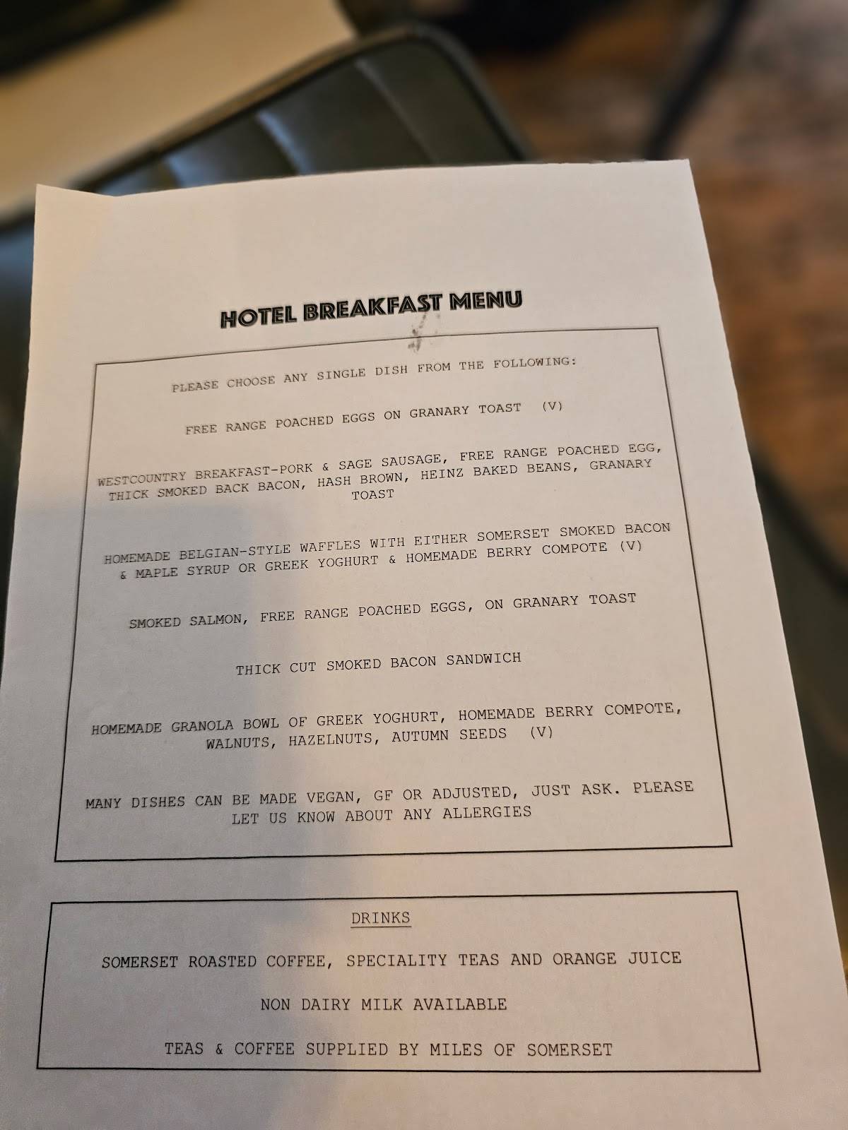 Menu at The Black Fox pub & bar, Bath