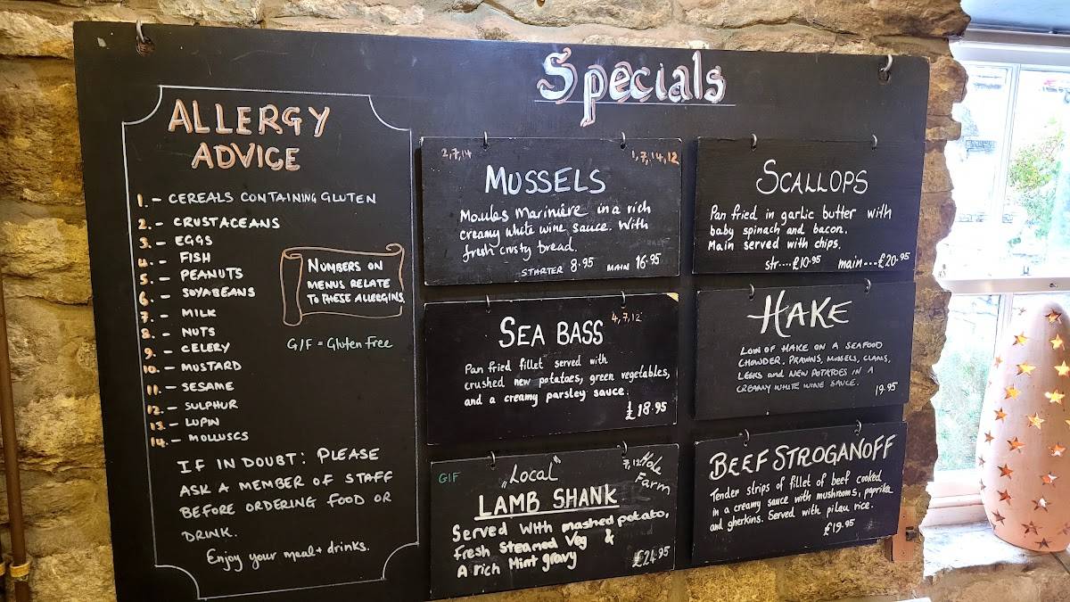 Menu at The Castle Inn pub & bar, Corfe Castle