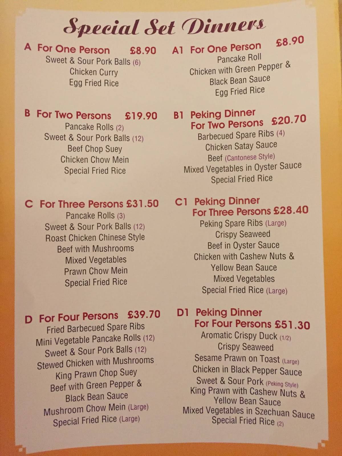 Menu at The Cherry House fast food, Worthing