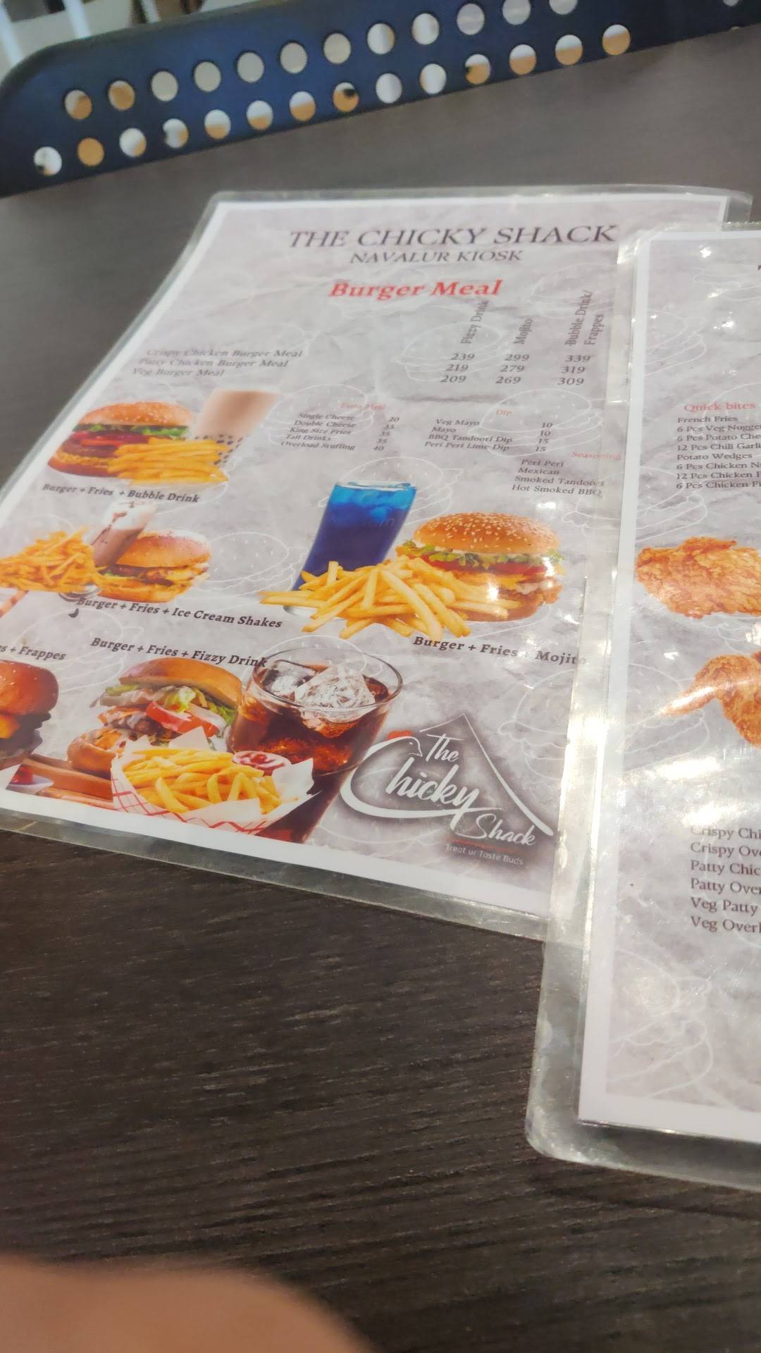 Menu at The Chicky Shack - Navalur Kiosk, Navallur