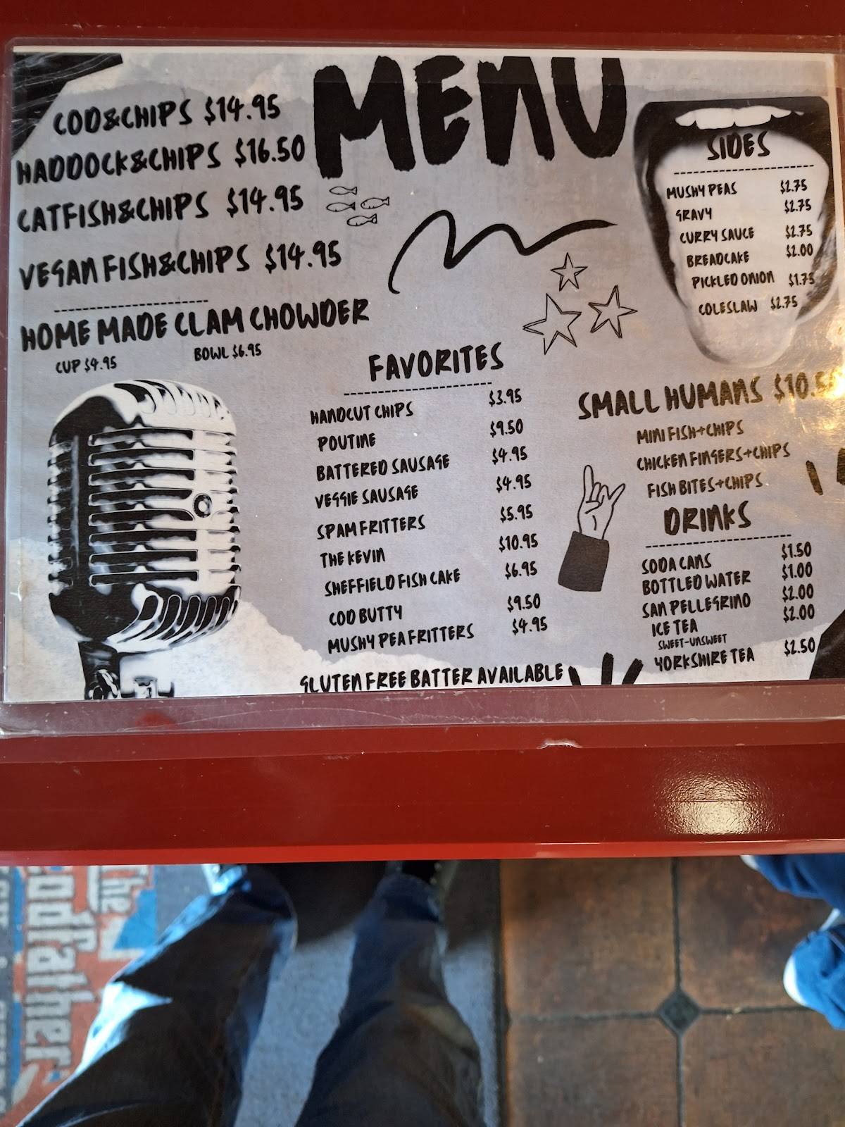Menu at The Codfather restaurant, Henderson