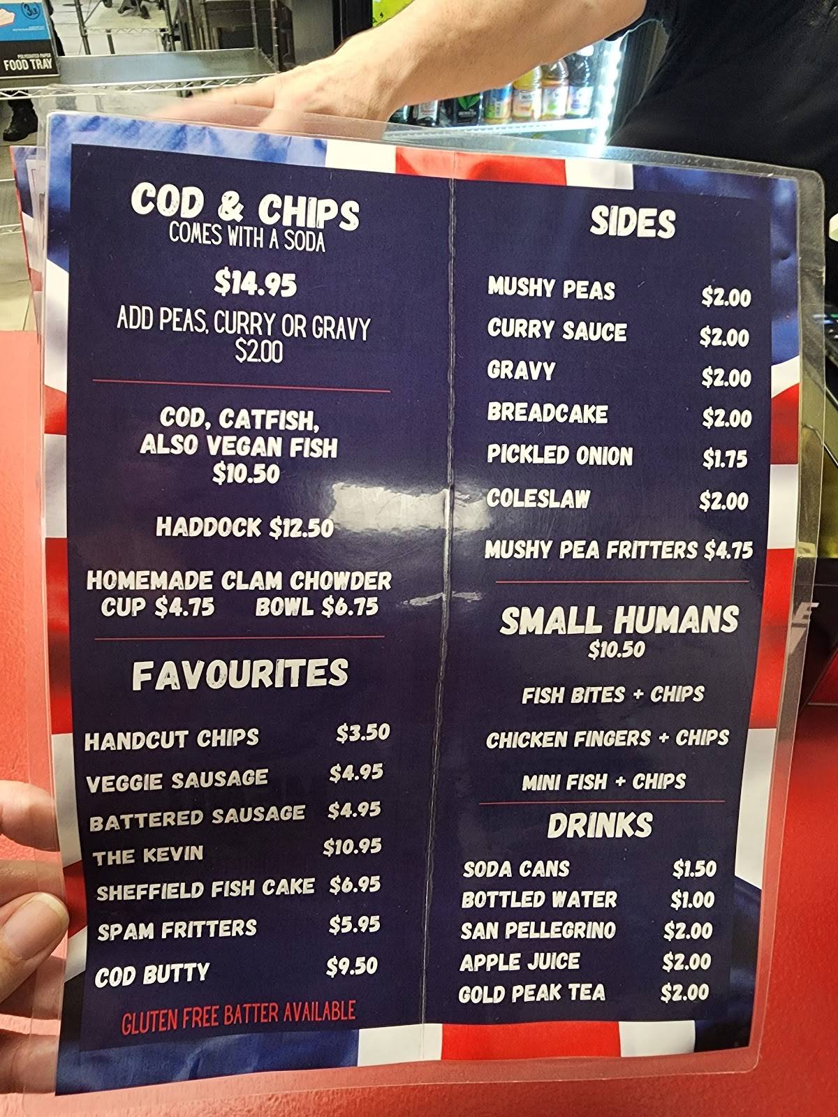 Menu at The Codfather restaurant, Henderson