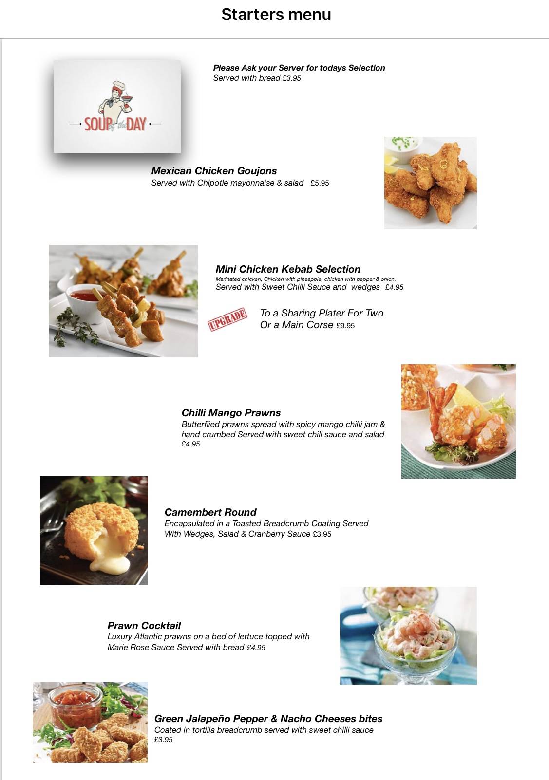 Menu at The Coffee Pot restaurant, Mablethorpe