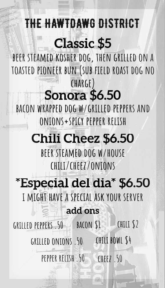 Menu at The Commodore Lounge pub & bar, Portland